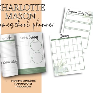 Charlotte Mason Homeschool Planner - Eucalyptus | Homeschool Planners ...