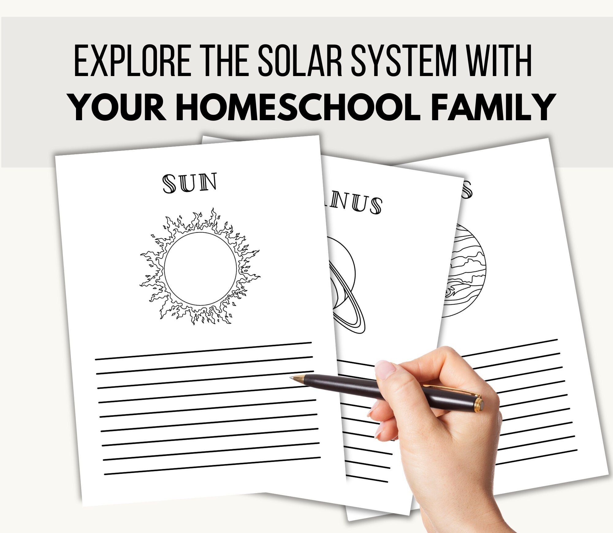 Solar System Notebooking Worksheets | Printable Science Notebook Pages ...