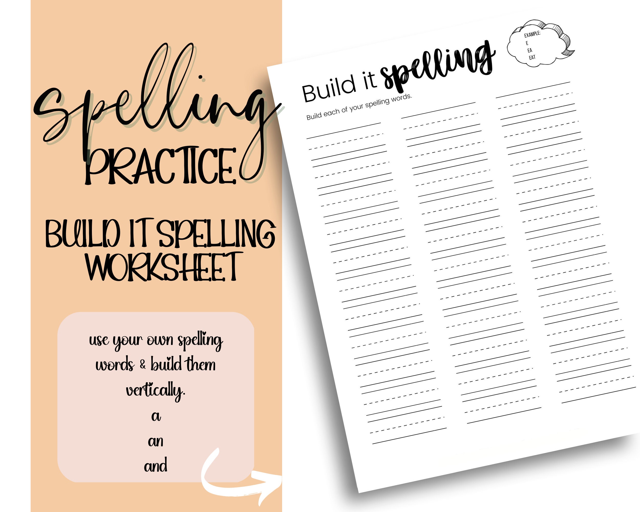 Spelling Practice Worksheets for Kids | Homeschooling Worksheets ...