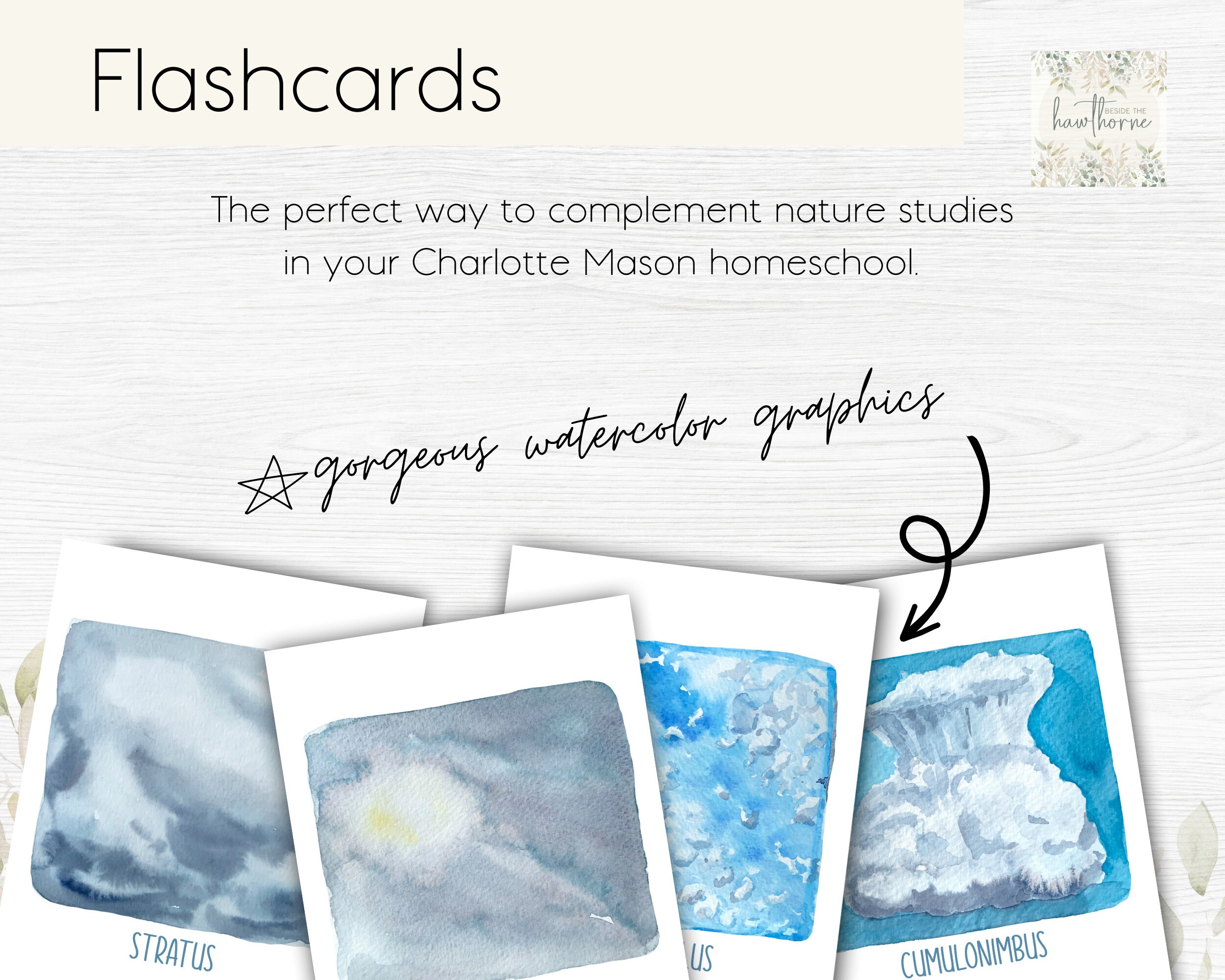 Cloud Identification Flashcards, Clouds Flash Cards, Science and Nature ...