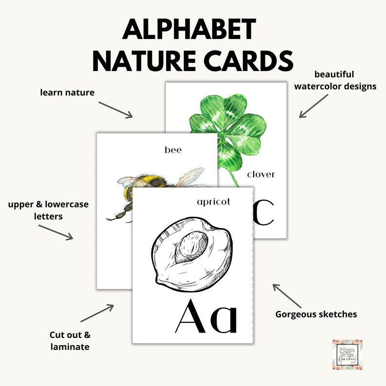 Nature Alphabet Flashcards | ABC Flash Cards | Nature Study ...