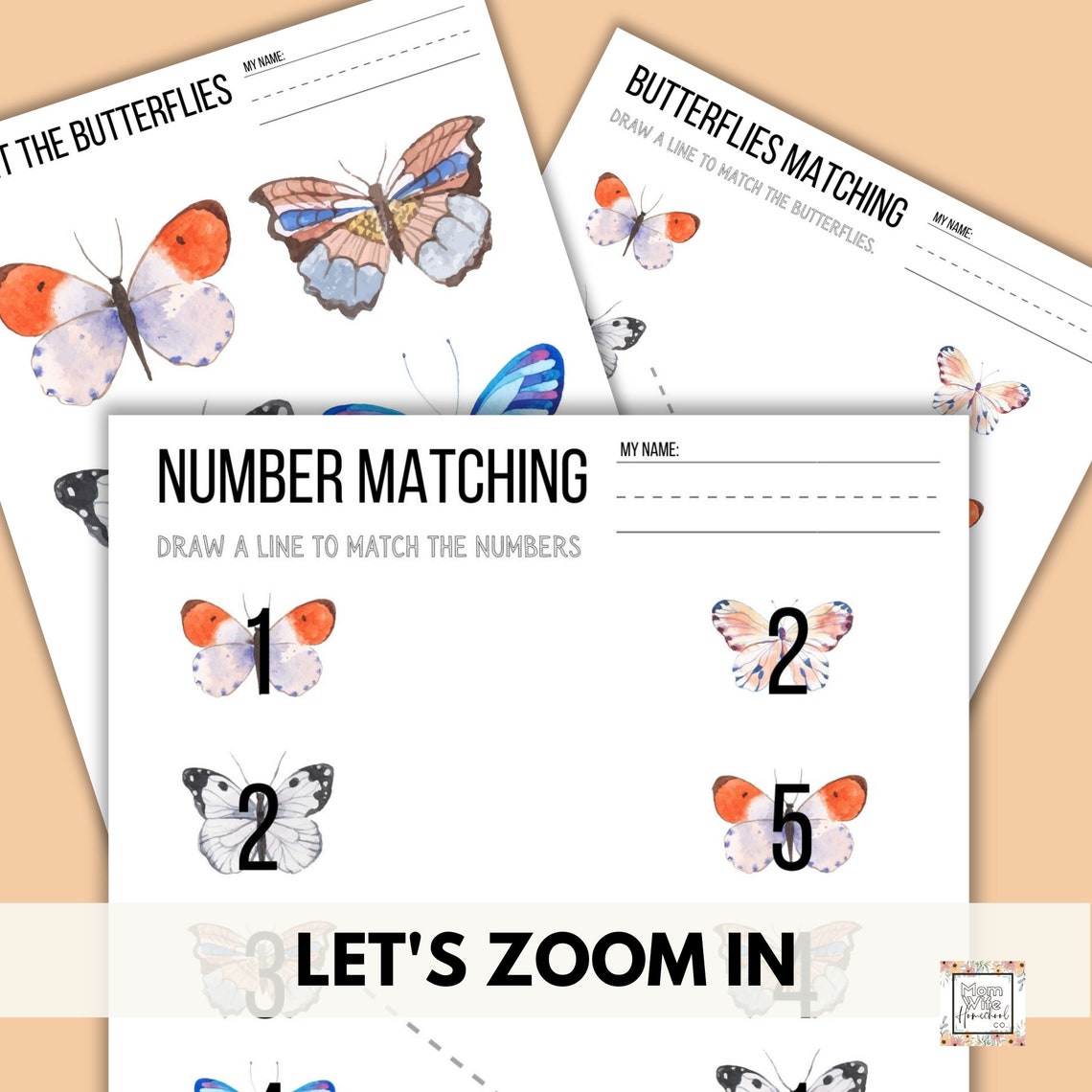 Butterfly Pre-k Packet Preschool Worksheets Printable - Etsy