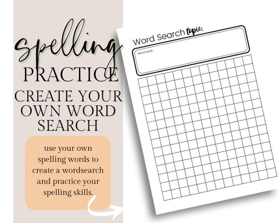 Create Your Own Spelling Worksheet