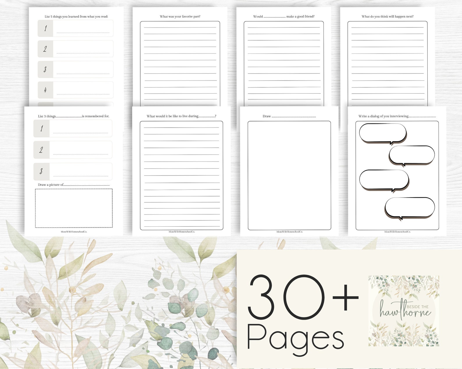 Charlotte Mason Narration Journal, Homeschool Narration Notebook ...