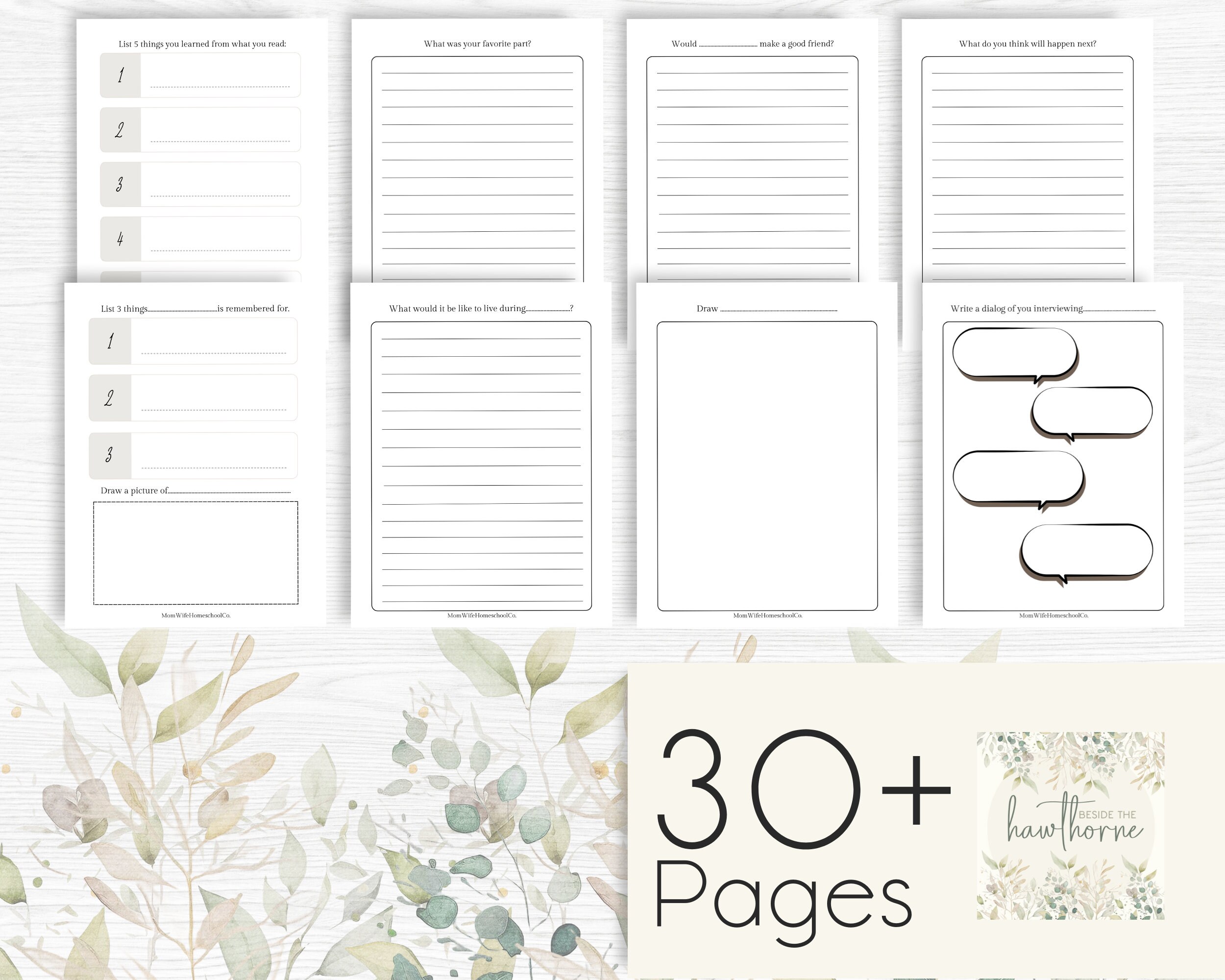 Charlotte Mason Narration Journal, Homeschool Narration Notebook ...