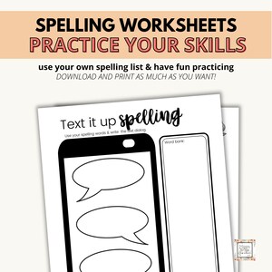 Spelling Practice Worksheets for Kids | Homeschooling Worksheets ...