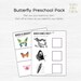 Butterfly Pre-k Packet Preschool Worksheets Printable Letters and ...