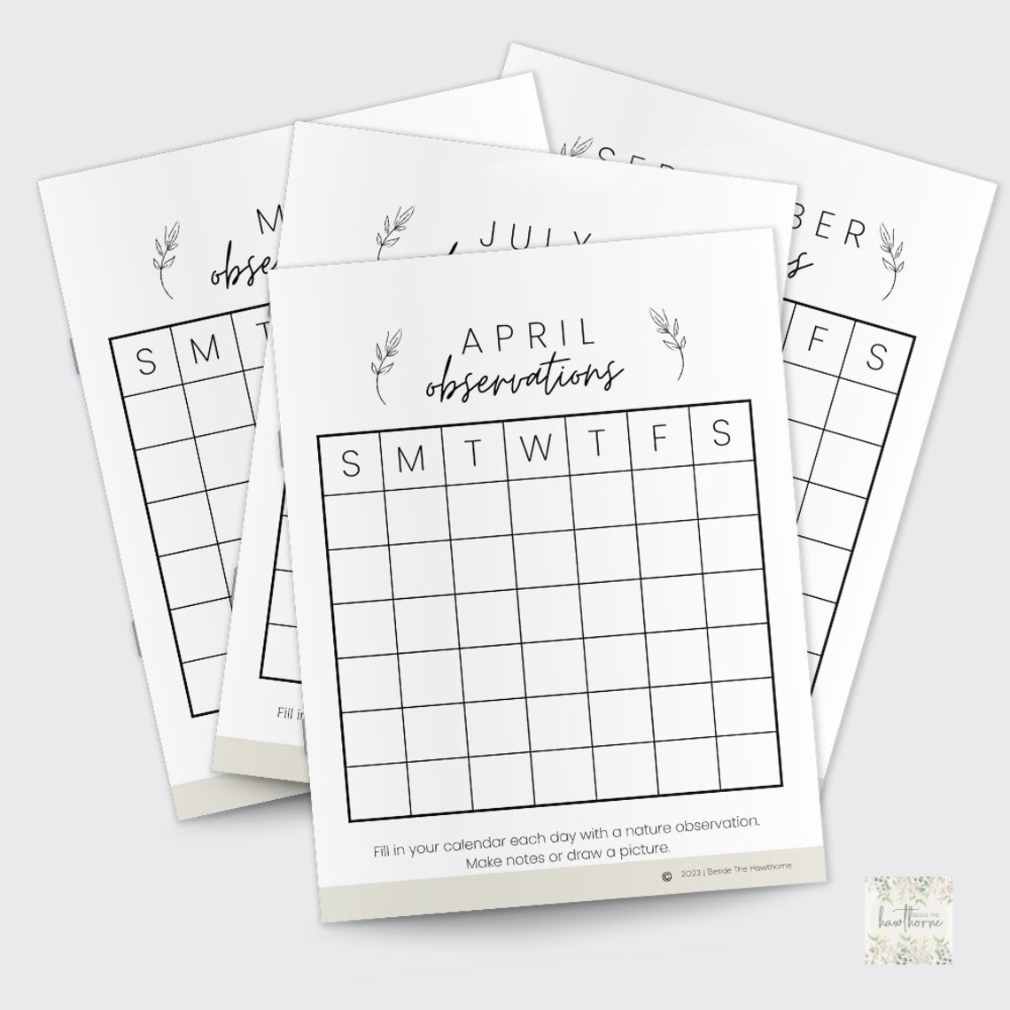 Charlotte Mason Observation Calendars, Nature Study, Charlotte Mason ...