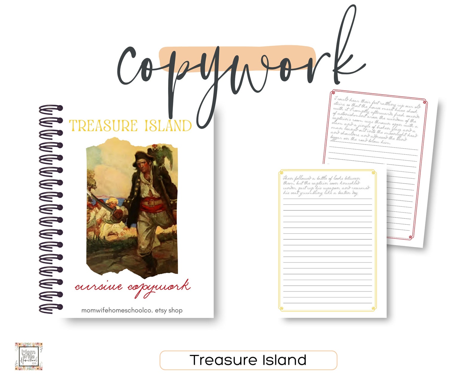 Treasure Island Cursive Copywork Cursive Handwriting Practice ...