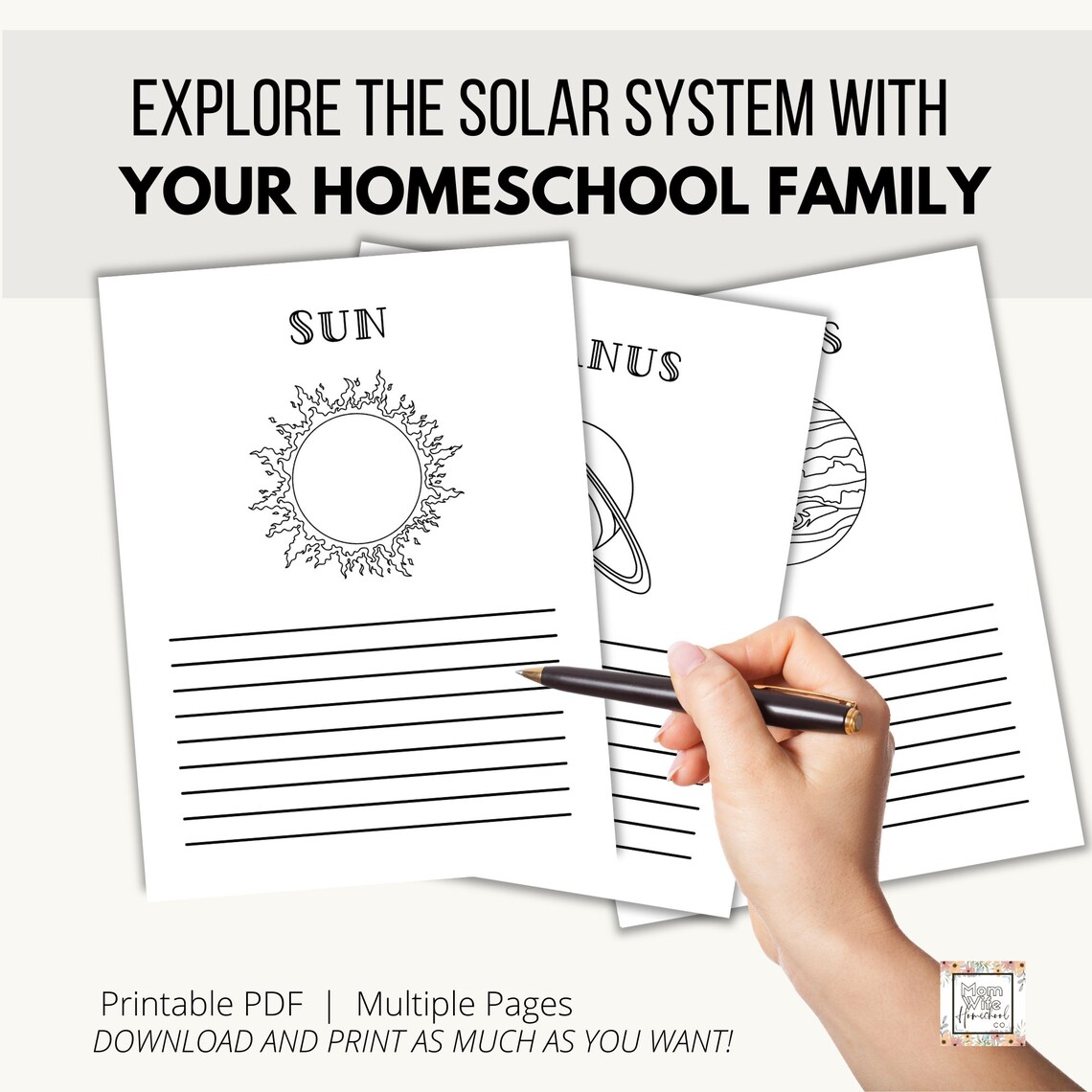 Solar System Notebooking Worksheets Printable Science - Etsy