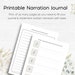 Charlotte Mason Narration Journal, Homeschool Narration Notebook ...