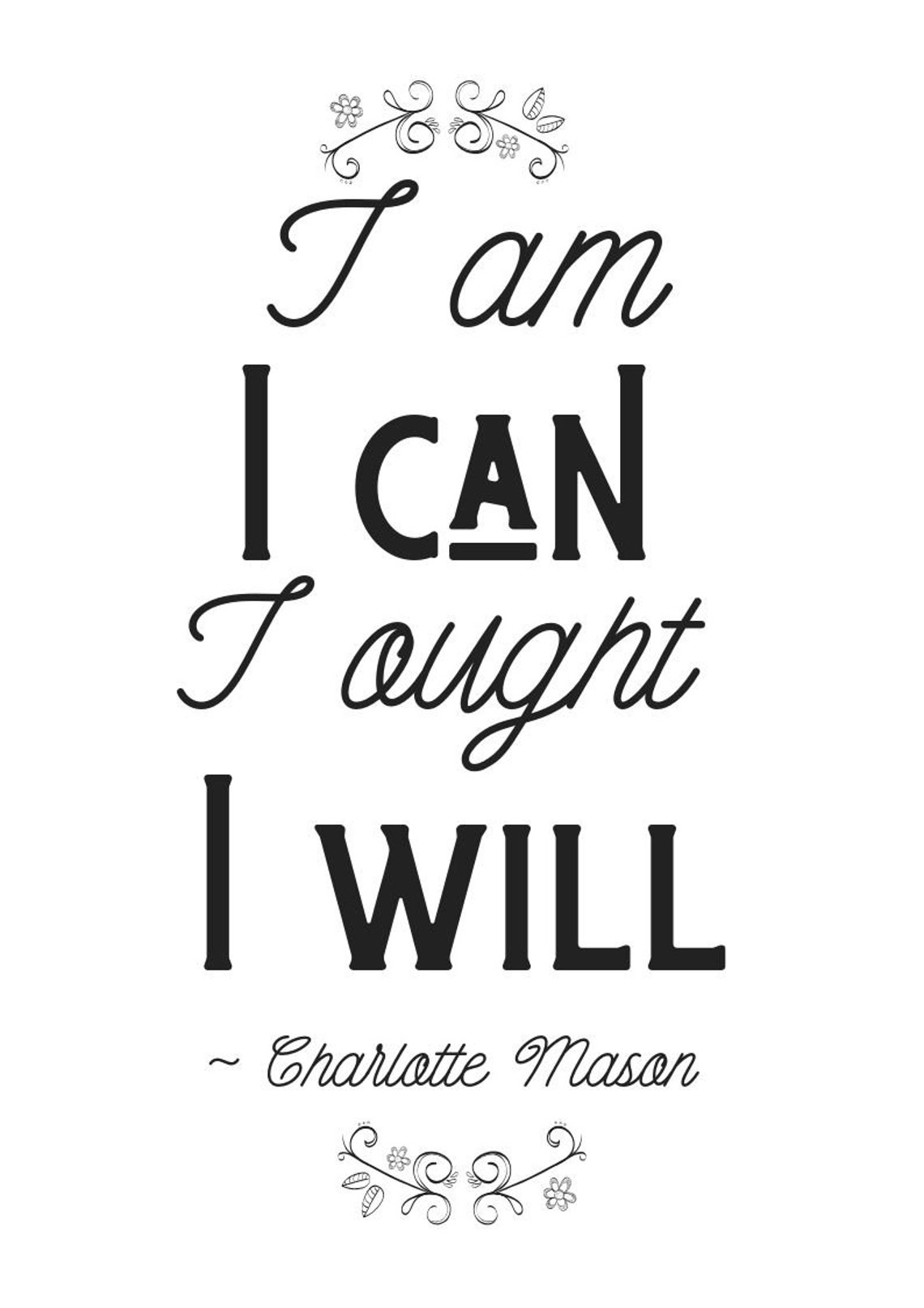 Charlotte Mason Motto Wall Art | Etsy