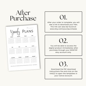 Yearly Overview Planner | Instant Download, Planner Printables, Binder ...