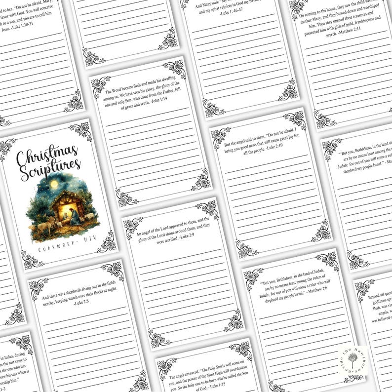 Christmas Scriptures Copywork: Print Bible Copywork | Homeschool ...