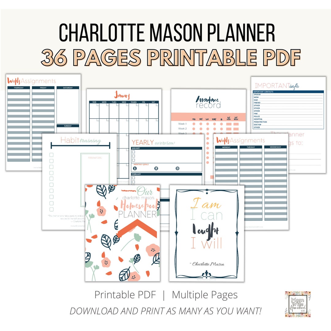 Charlotte Mason Homeschool Planner - Etsy