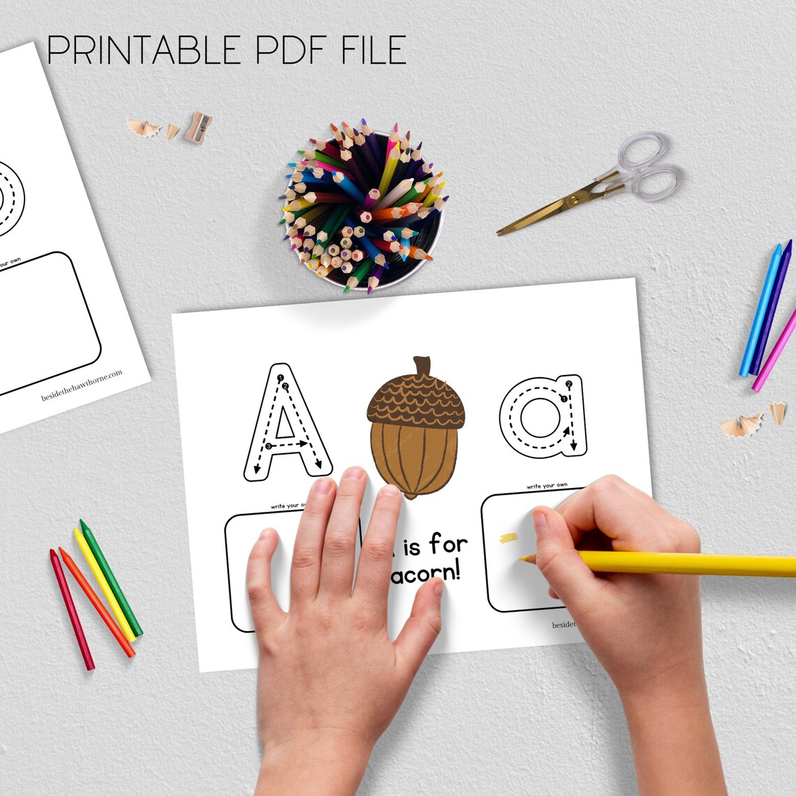 Nature Alphabet Tracing Handwriting Worksheets, Charlotte Mason ...