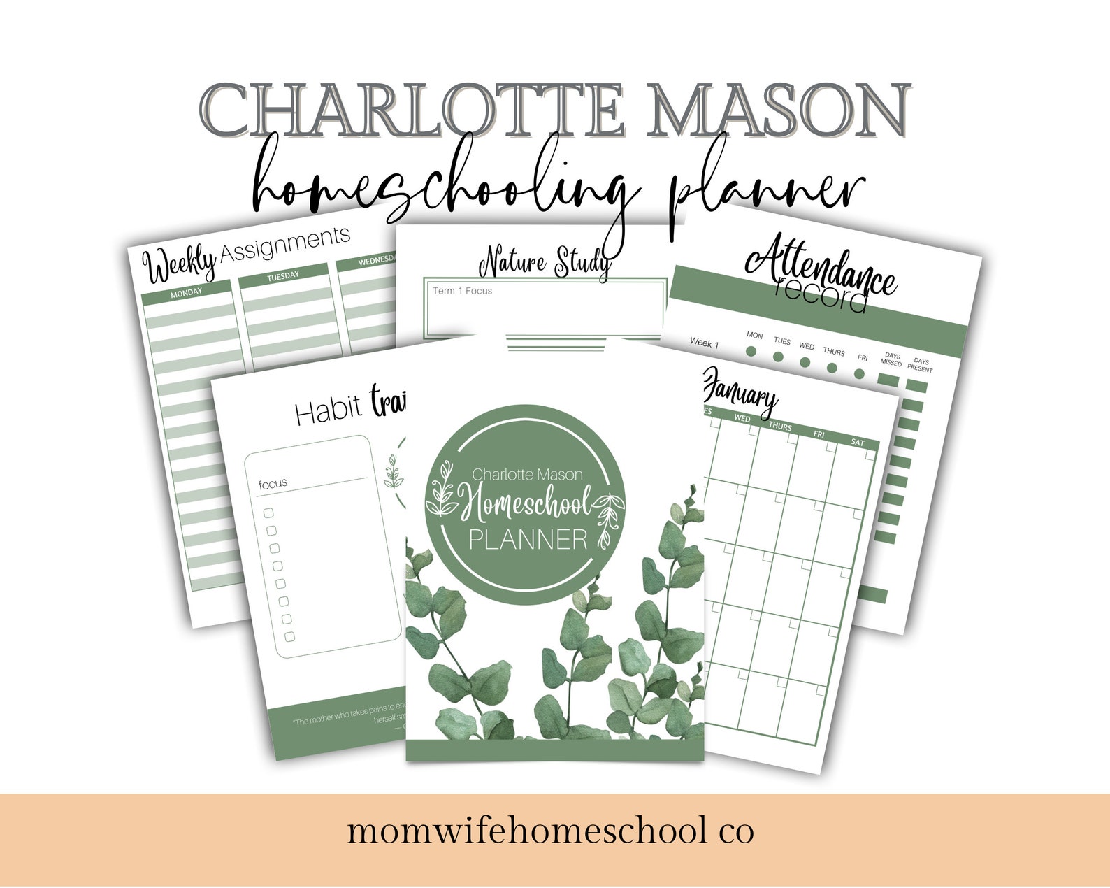 Charlotte Mason Homeschool Planner - Eucalyptus | Homeschool Planners ...