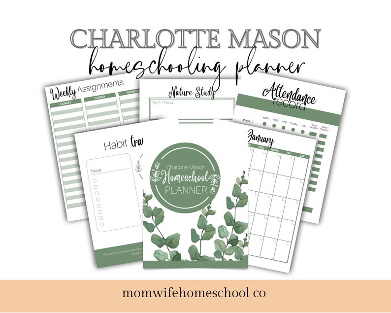 Charlotte Mason Homeschool Planner - Eucalyptus | Homeschool Planners ...