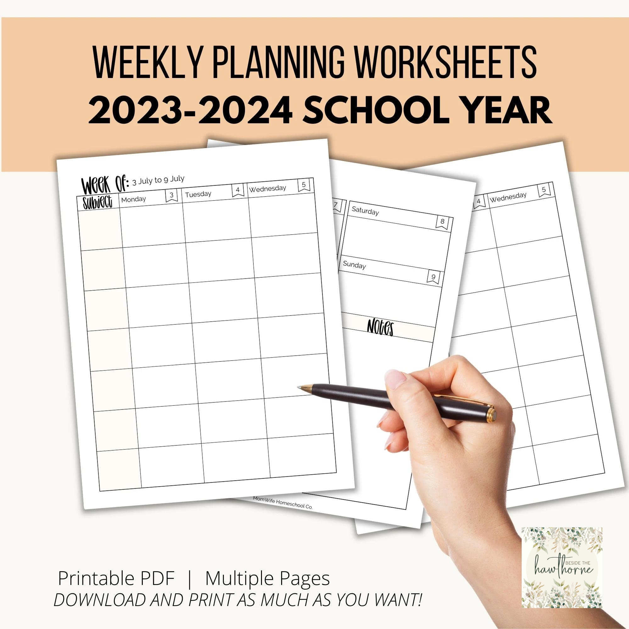 Ultimate Homeschool Planner 2023-2024, Lesson Planner, Academic Planner ...