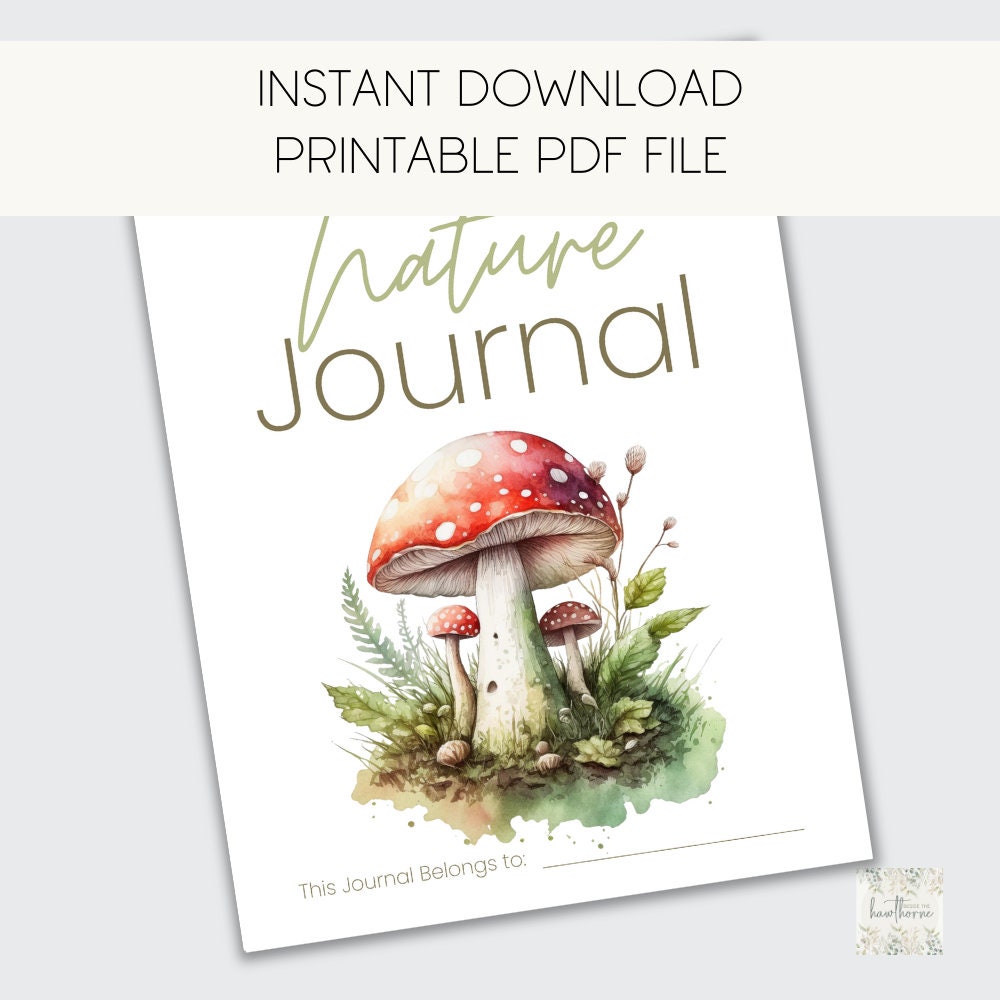 Nature Journal Cover - Mushrooms, Nature Study, Charlotte Mason ...