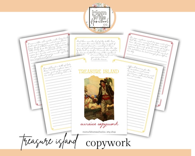 Treasure Island Cursive Copywork Cursive Handwriting Practice ...