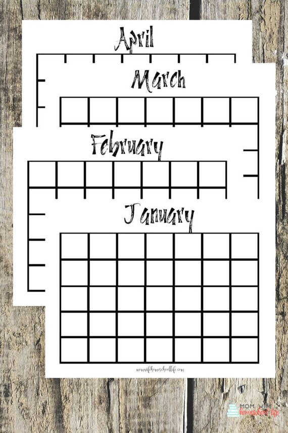 Blank Planning Calendars | Etsy