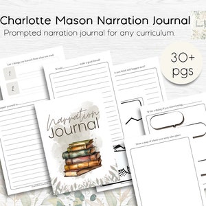 Charlotte Mason Narration Journal, Homeschool Narration Notebook ...