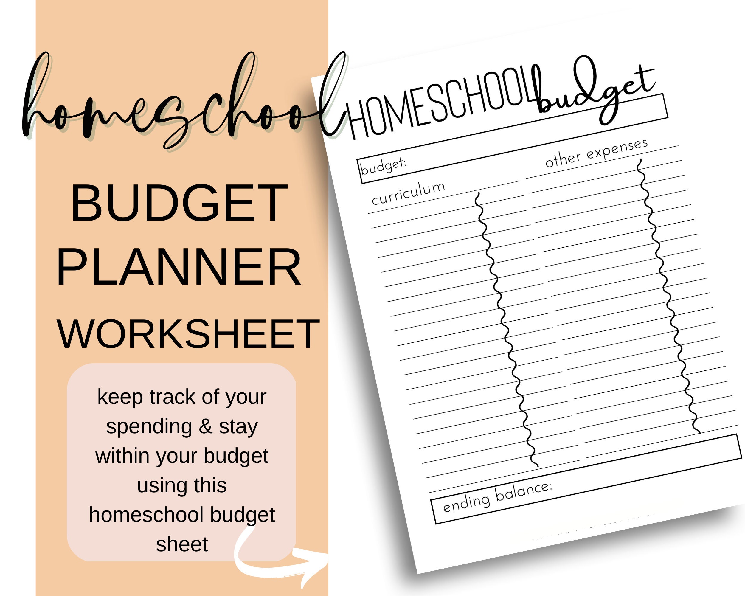Homeschool Budget Planner Homeschool Planner Printables Printable PDF ...