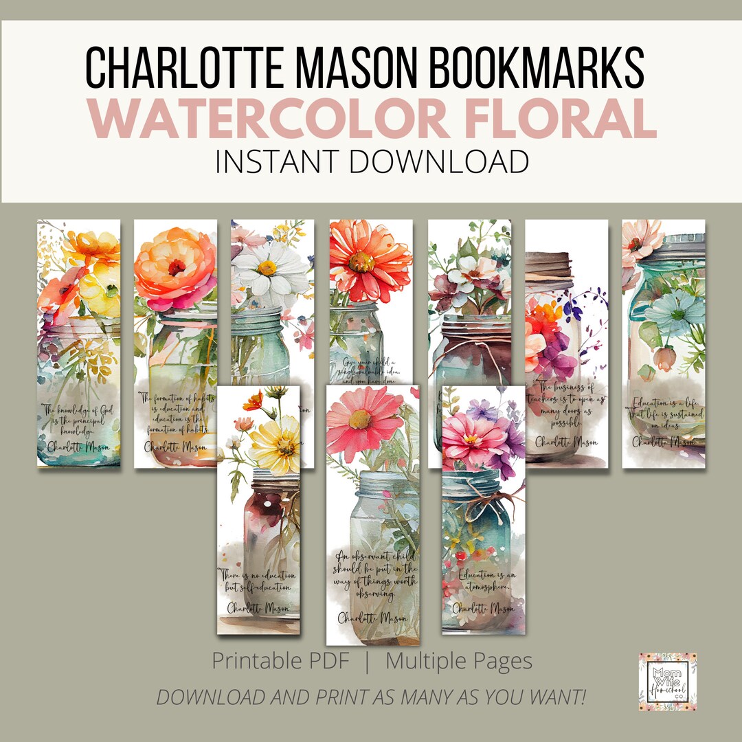 Charlotte Mason Quotes Bookmarks Charlotte Mason - Etsy