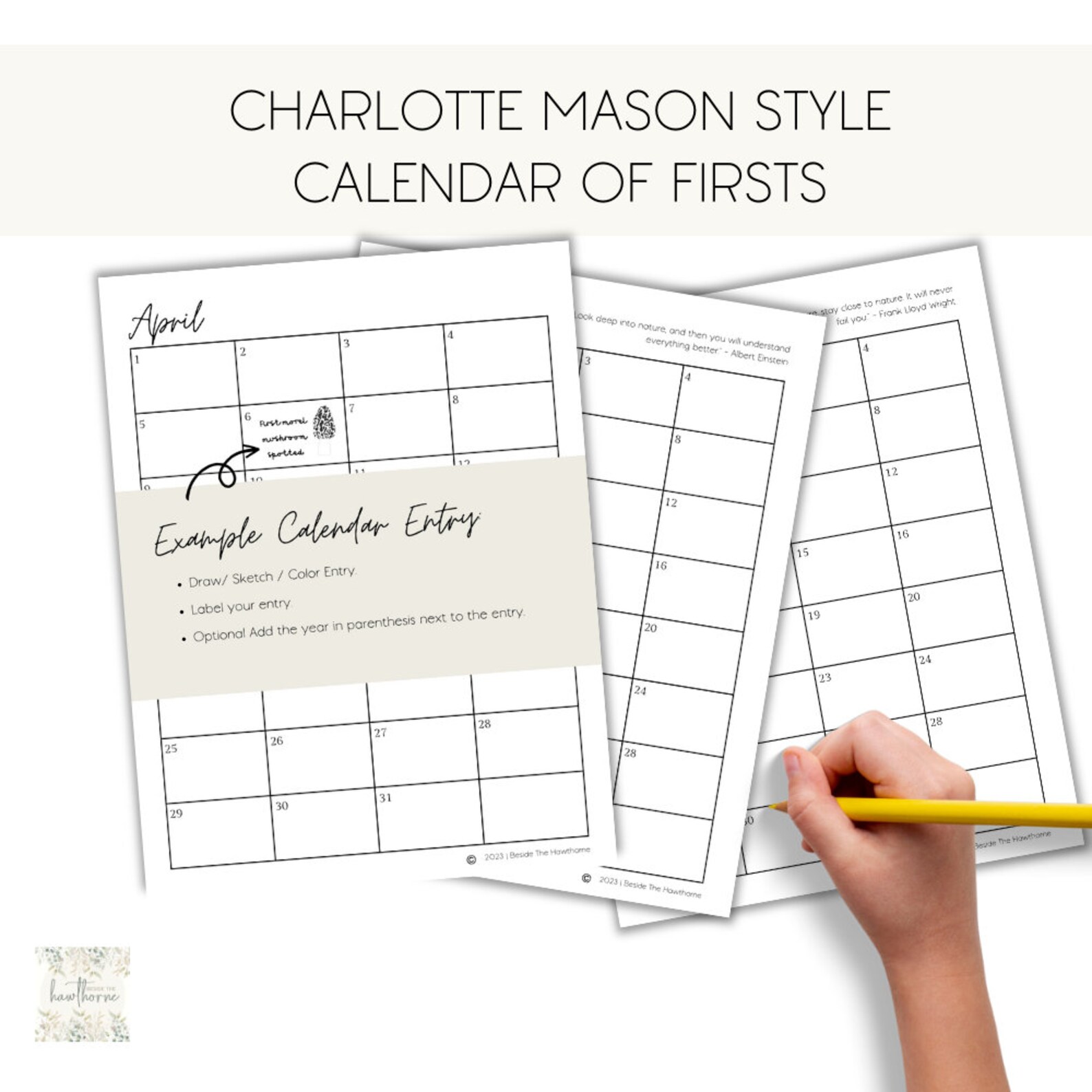 Charlotte Mason Calendar of Firsts, Nature Study, Charlotte Mason ...