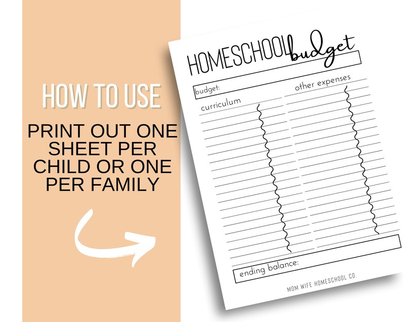 Homeschool Budget Planner Homeschool Planner Printables Printable PDF ...