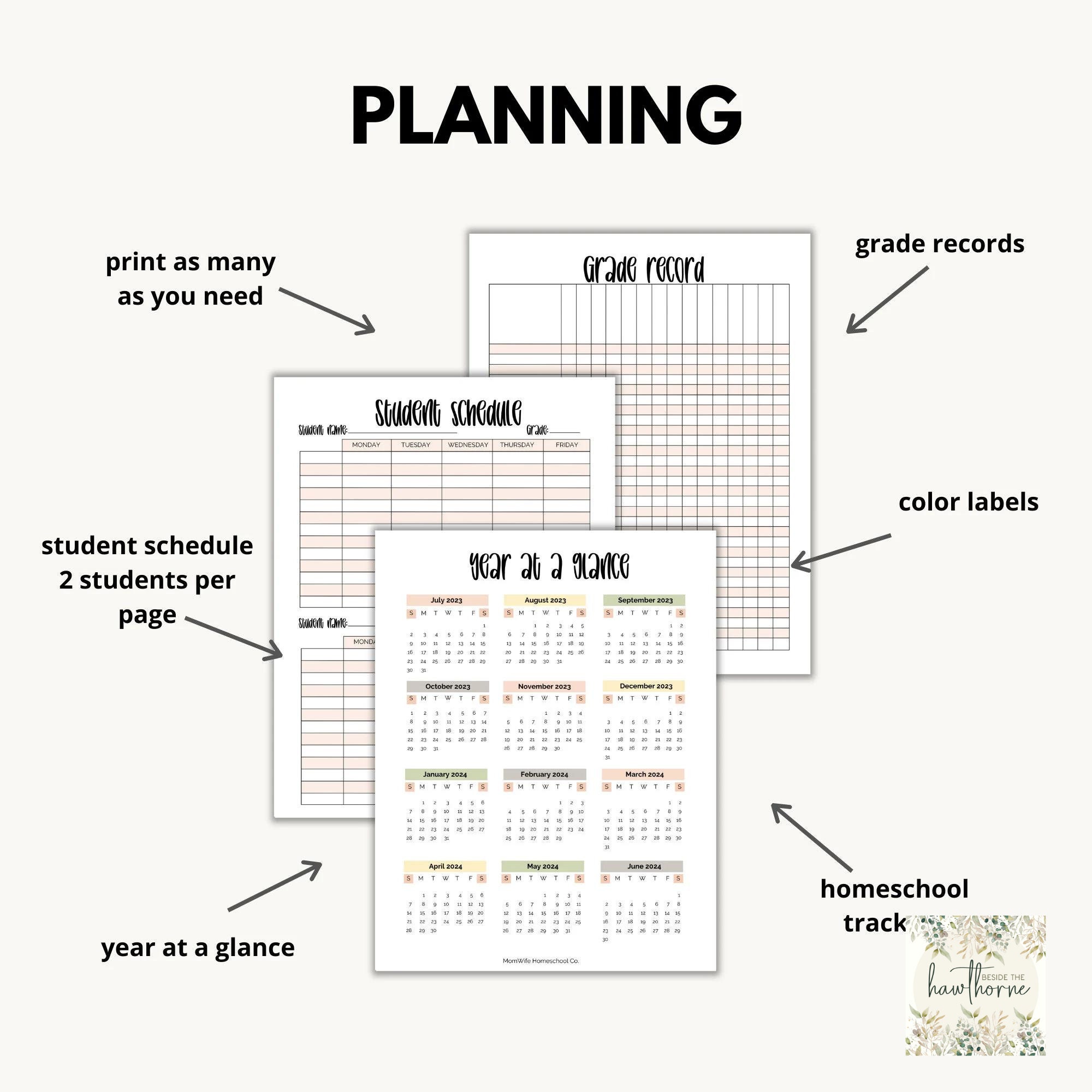 Ultimate Homeschool Planner 2023-2024, Lesson Planner, Academic Planner ...