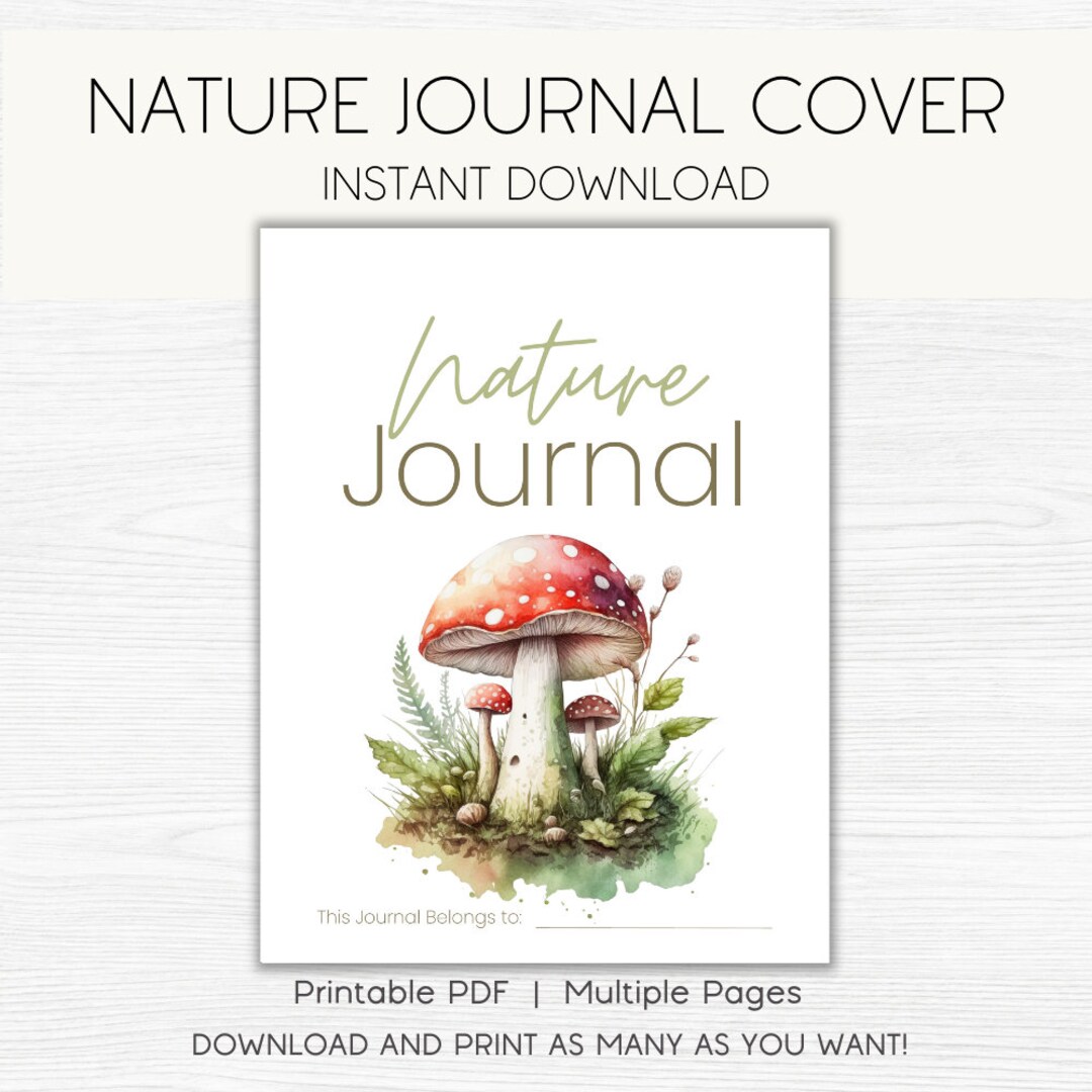Nature Journal Cover - Mushrooms, Nature Study, Charlotte Mason ...