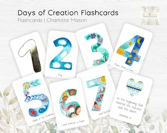 Days of Creation Flash Cards - Etsy
