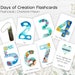 Days of Creation Flashcards, Creation Days Flash Cards, Sunday School ...