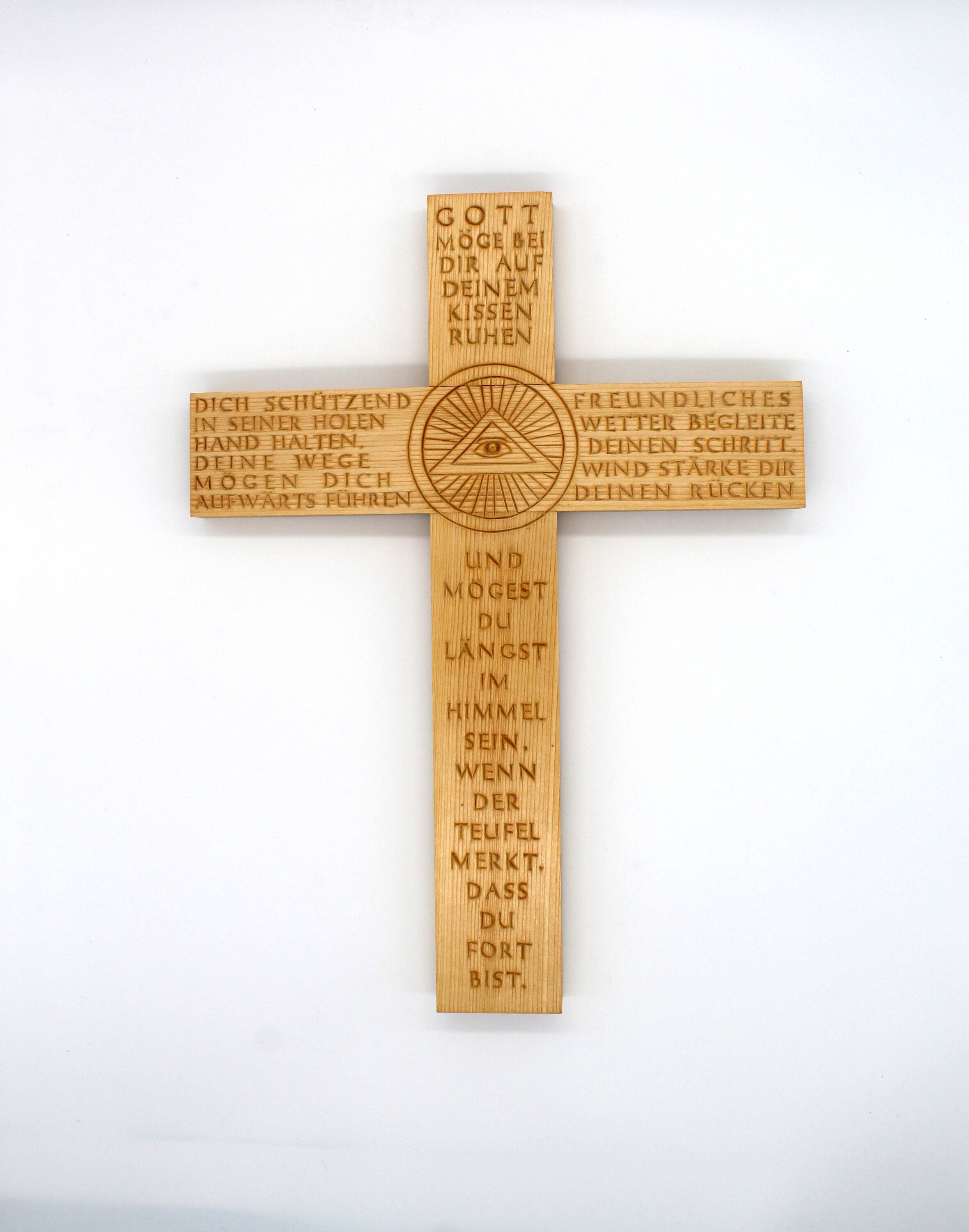 Hand Carved Christian Cross With Blessings for Wall - Etsy