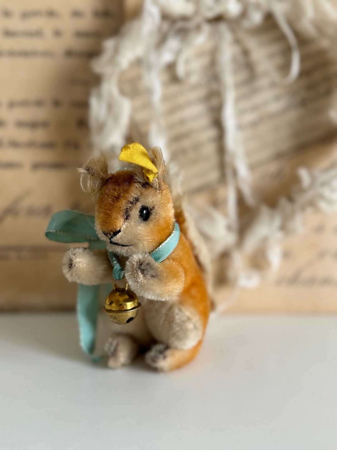 RARE Small Vintage Steiff Stuffed Toy Squirrel perry 1 Piece Orig ...