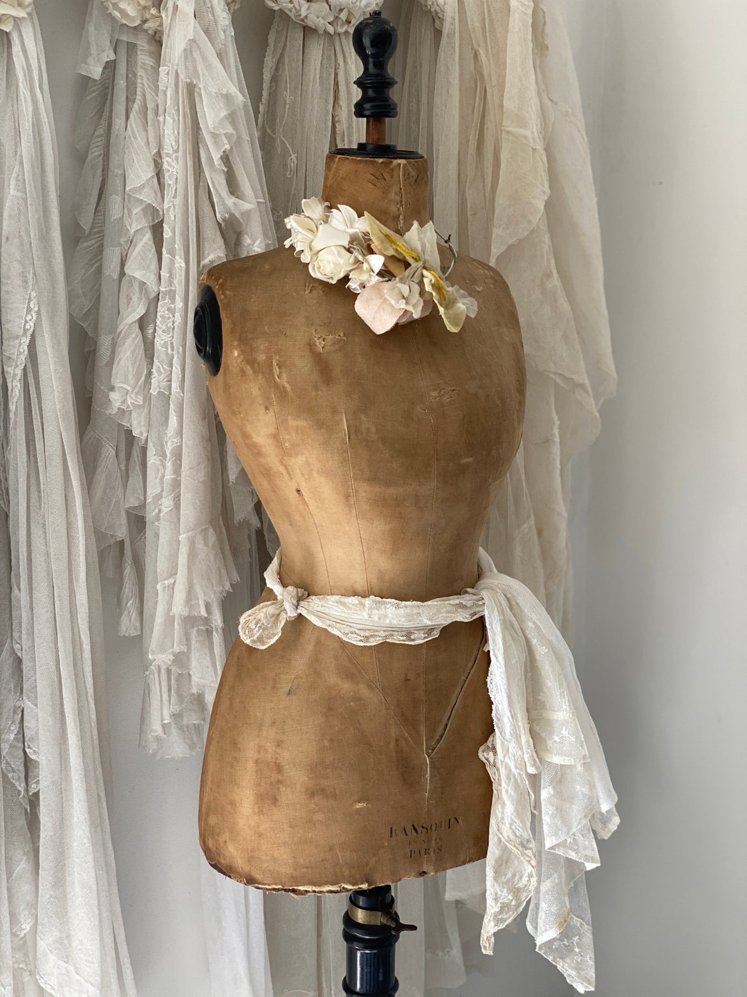 RARE Old Antique Wasp Waist Corset Tailor's Dummy Tailor Bust Doll ...