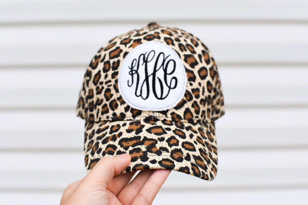 Leopard Monogram Hat — Kids & Adults Hat - Etsy