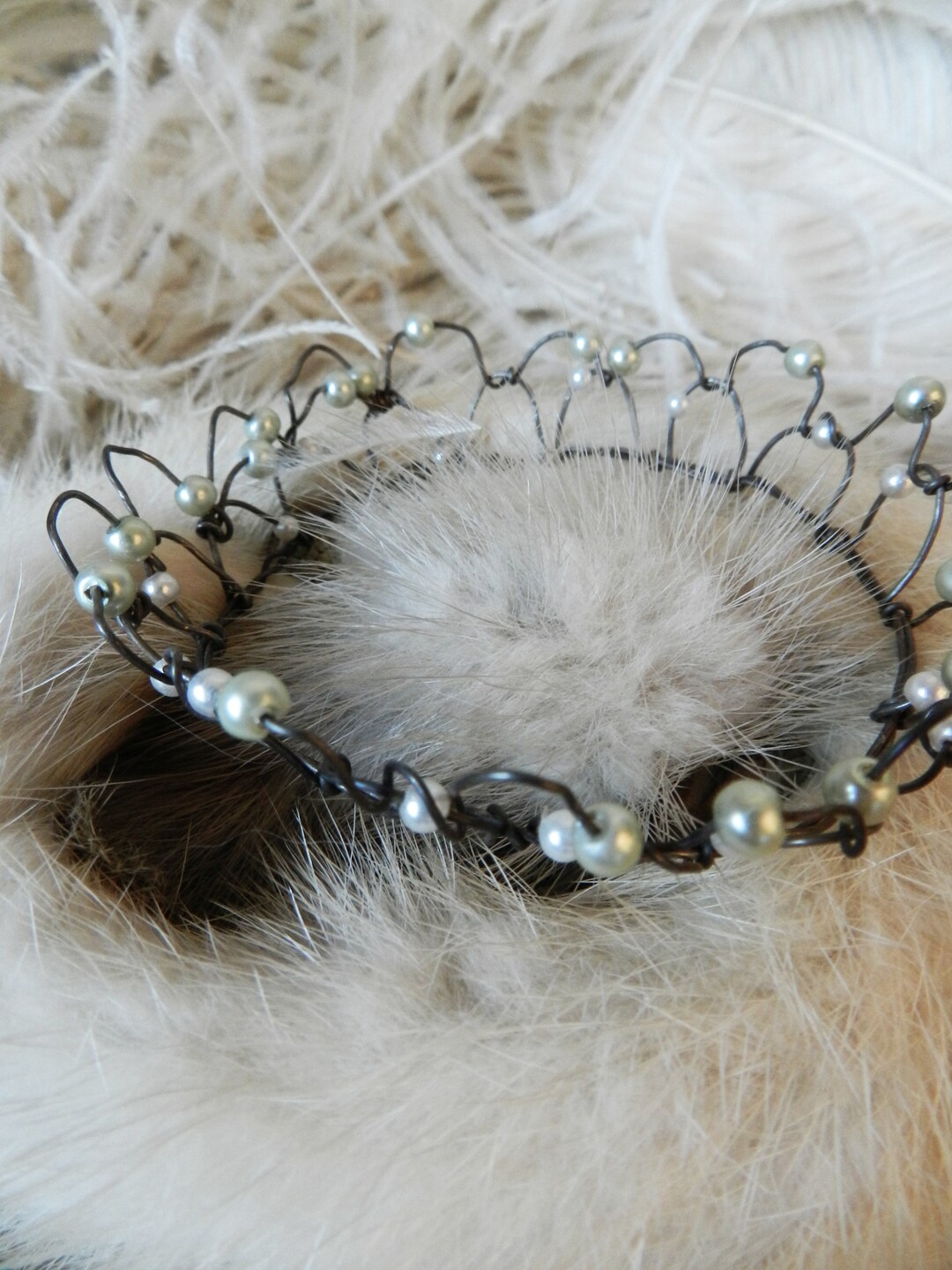 Small Diadem / Pearl Crown / Vintage Decoration / Brocante Deco ...