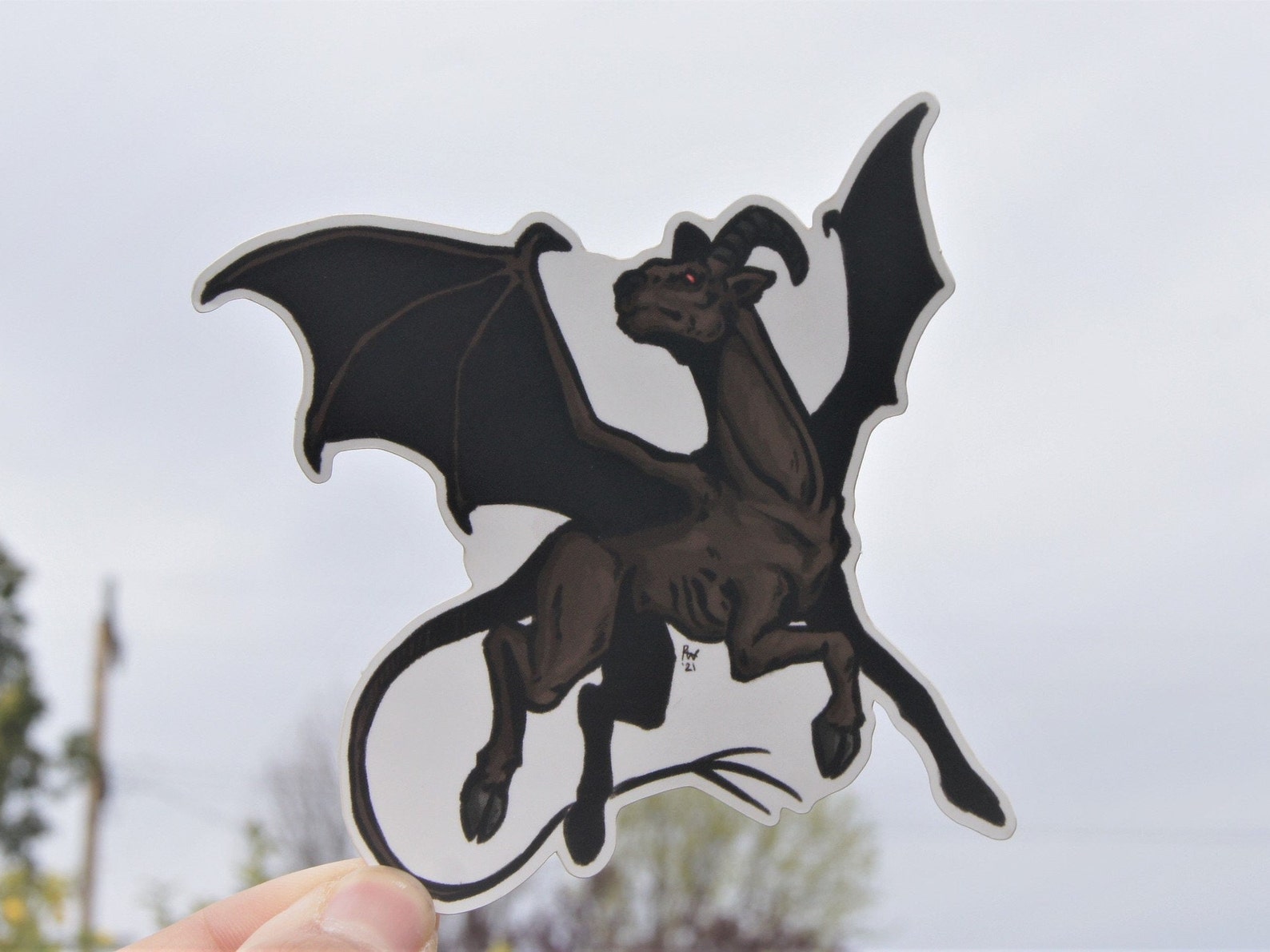 Jersey Devil Cryptid Die Cut Matte Sticker | Etsy