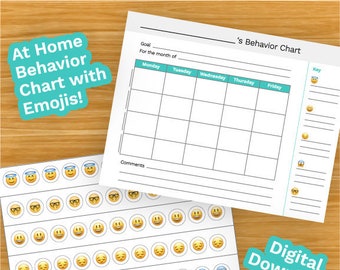Behavior and Reward Chart for Kids to Use Daily at Home - Etsy