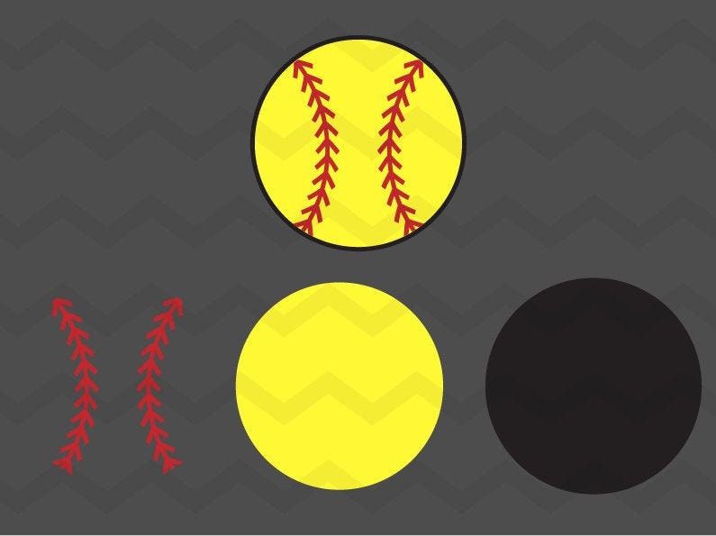 Softball SVG Softball SVG for Cricut Silhouette Laser - Etsy