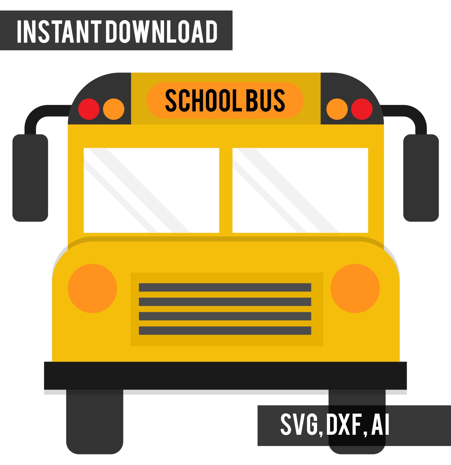 School Bus SVG DXF Instant Download - Etsy