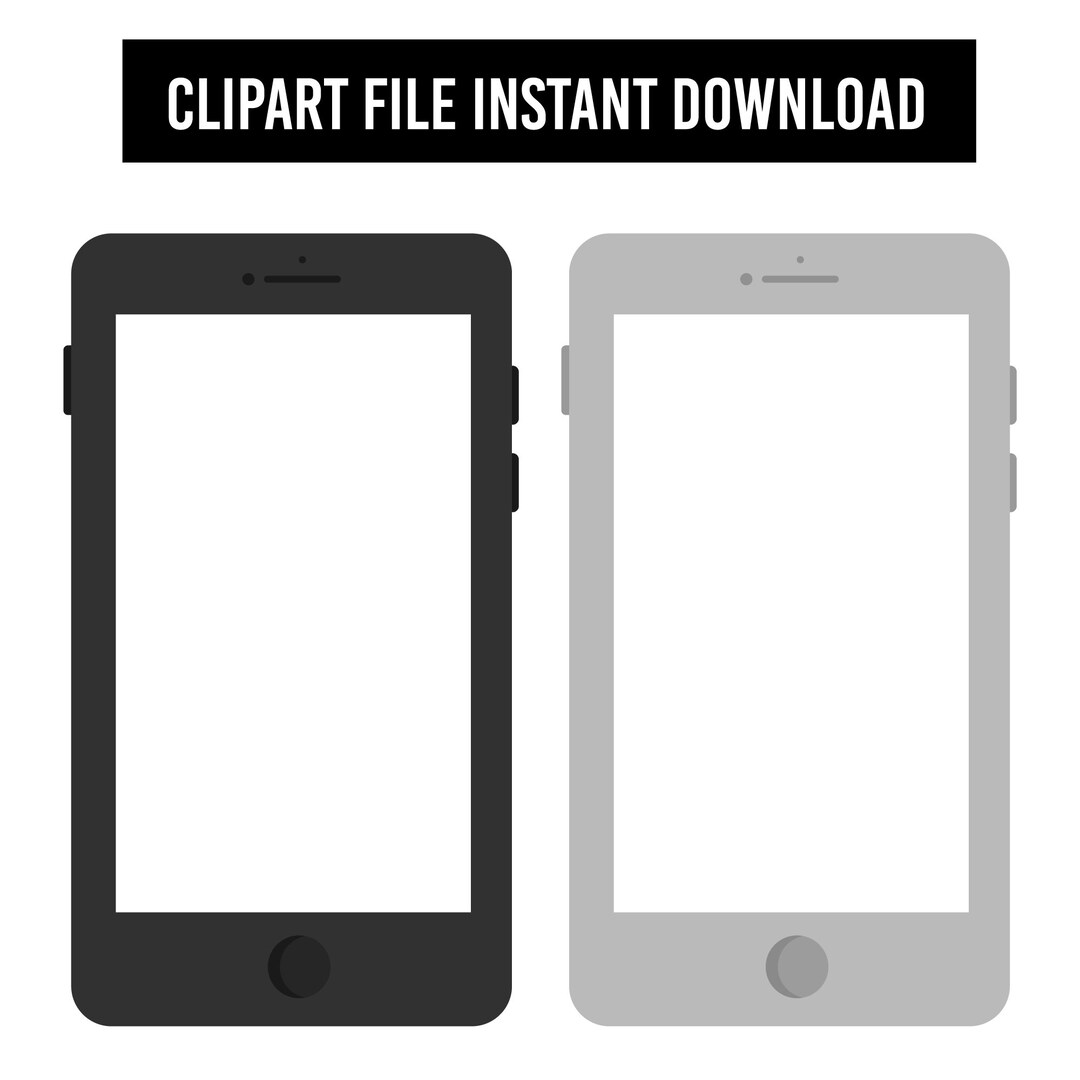 Smart Phone Clip Art - Cell Phone Clipart Instant Download - Etsy