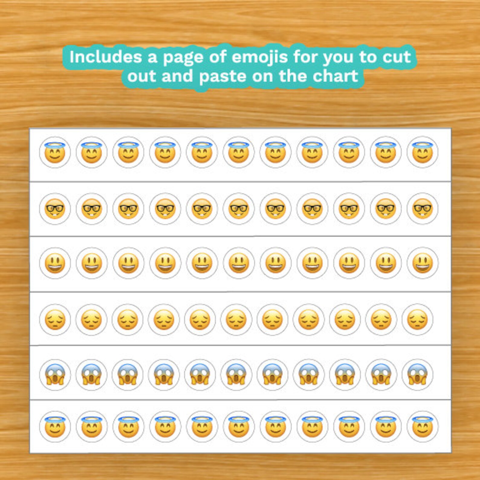 Kids Behavior Chart With Emojis Behavior Chart for Home Use - Etsy