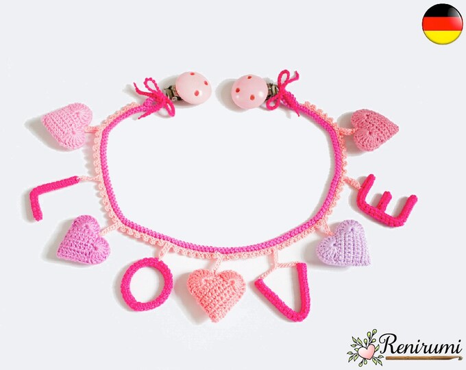 Crochet Pattern Pram Chain • Love • Renirumi - Etsy