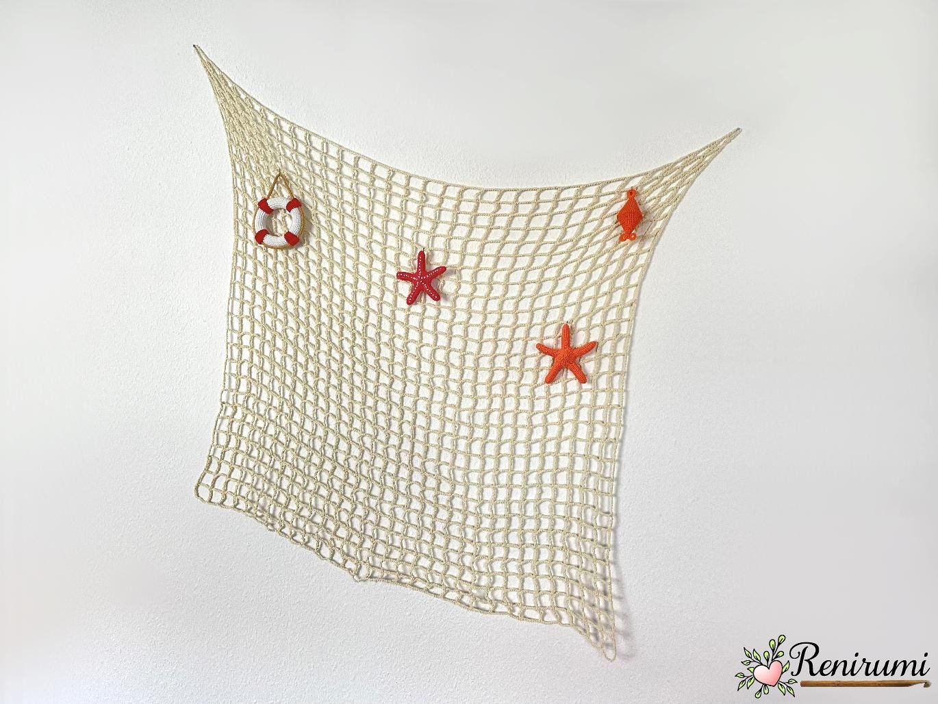 Crochet Pattern Fishing Net & Starfish • Renirumi - Etsy