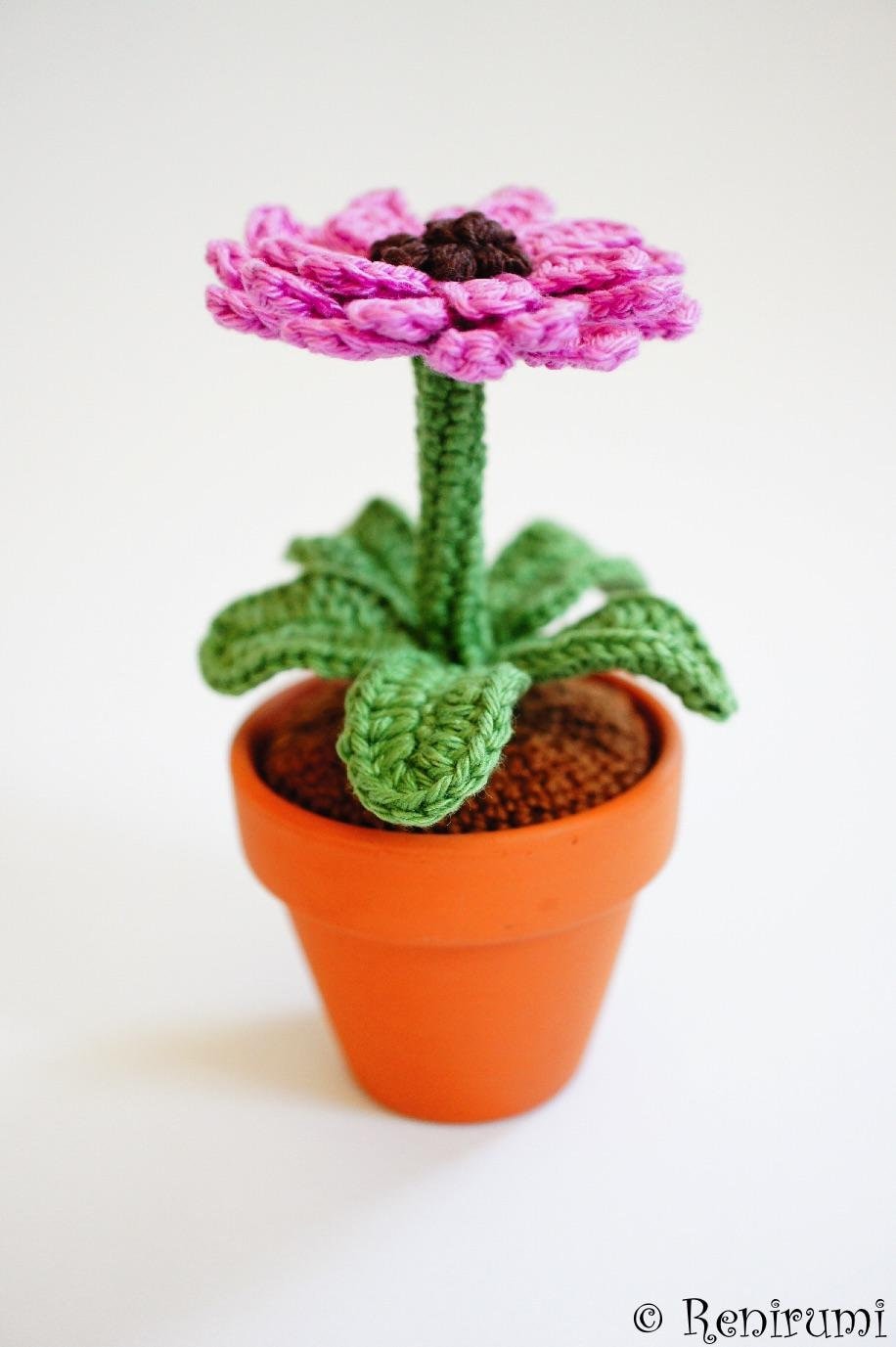 Crochet Pattern Gerbera • Renirumi - Etsy