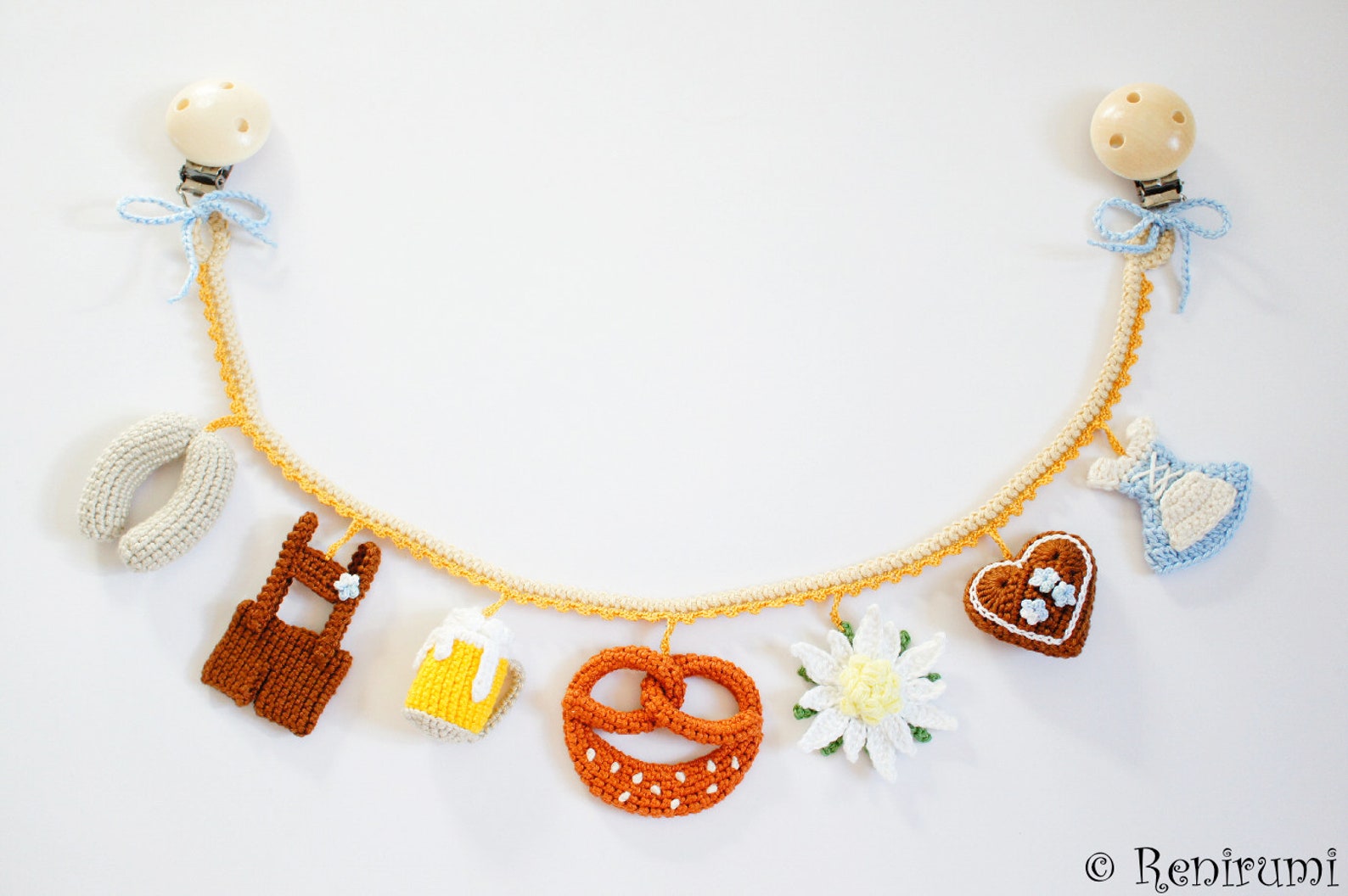 Crochet Pattern Pram Chain • Oktoberfest • Renirumi - Etsy